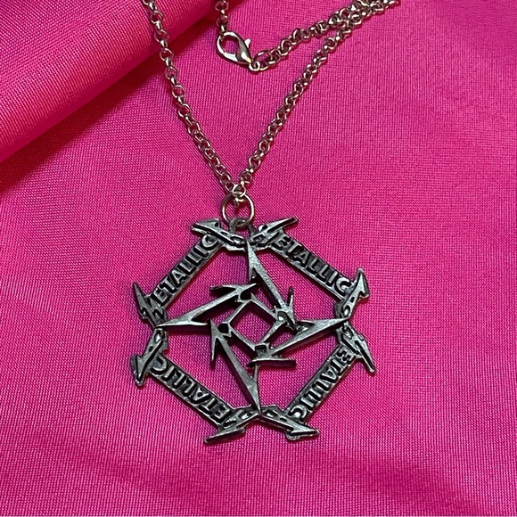 Accessories | Metallica Symbol Necklace Chain Silver Tone | Poshmark